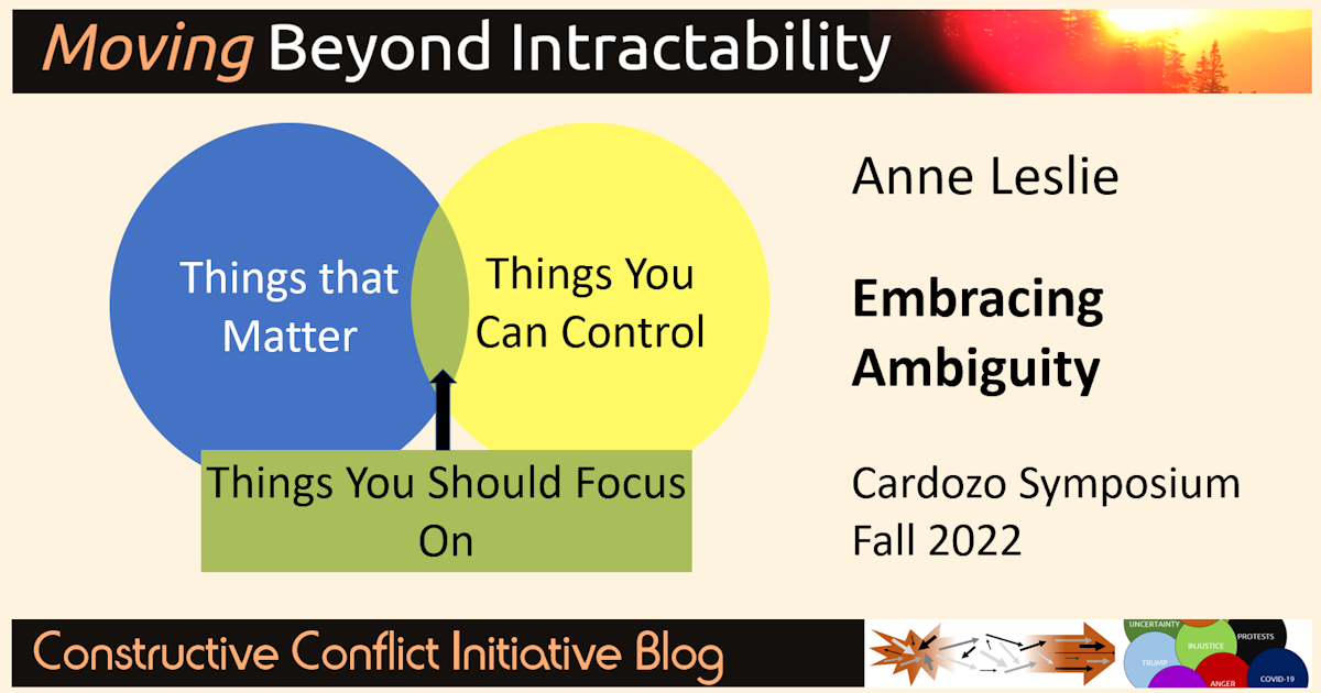 Anne Leslie: Embracing Ambiguity | Beyond Intractability
